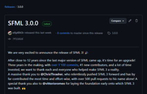 SFML 3 Release - DevLog